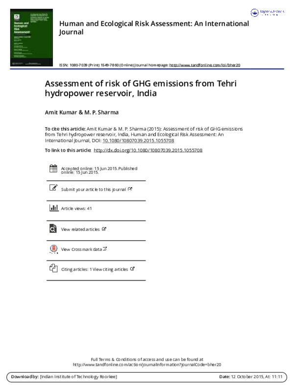 (PDF) Human and Ecological Risk Assessment: An International Journal ...