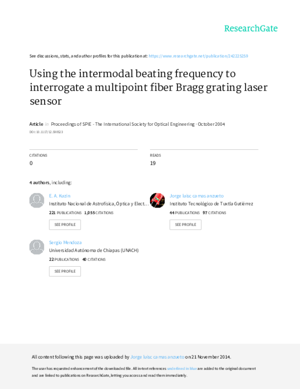 (PDF) Multipoint Fiber Bragg Grating Laser Sensors