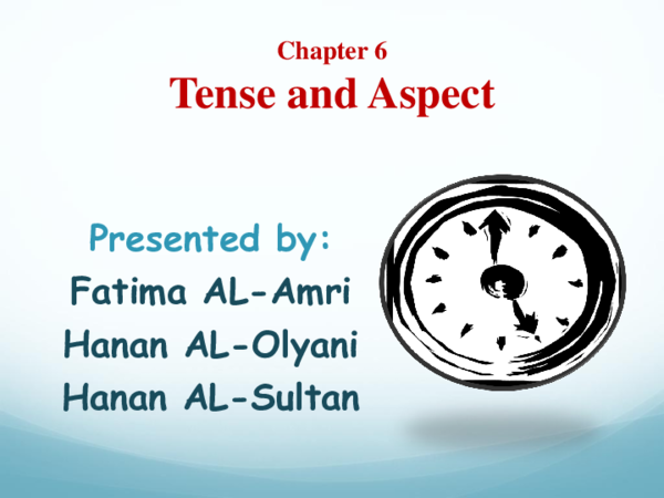 (PDF) Tense and Aspect in English.