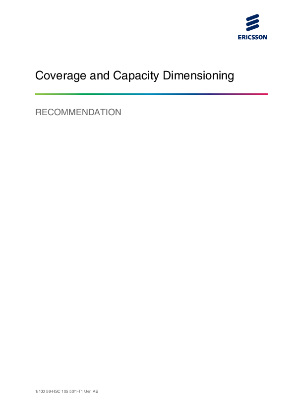 Pdf Lte Capacity And Coverage