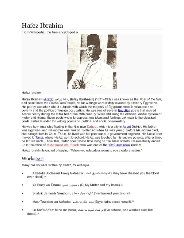 (DOC) Hafez Ibrahim