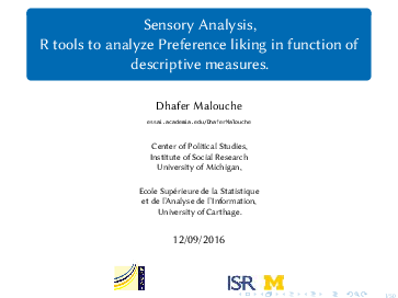 (PDF) Sensory Analysis, R tools to analyze Preference liking in ...