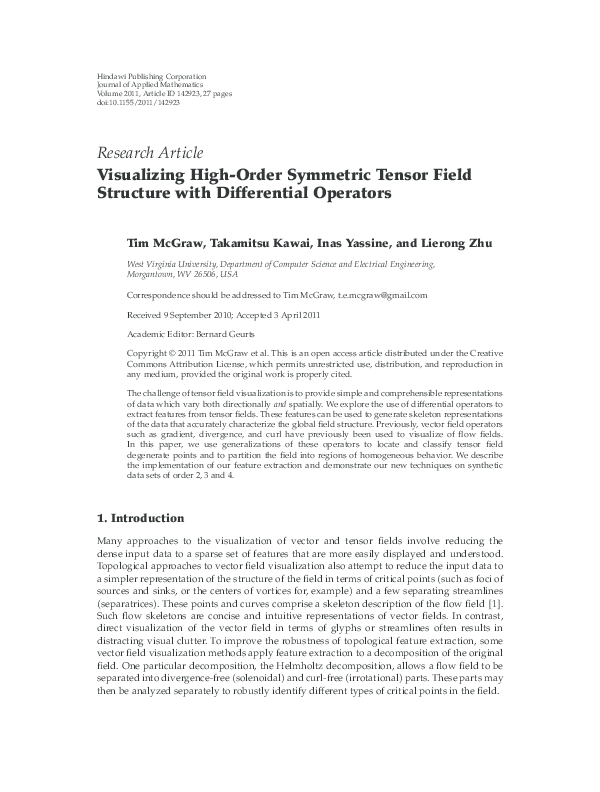 Pdf Visualizing High Order Symmetric Tensor Field Structure With