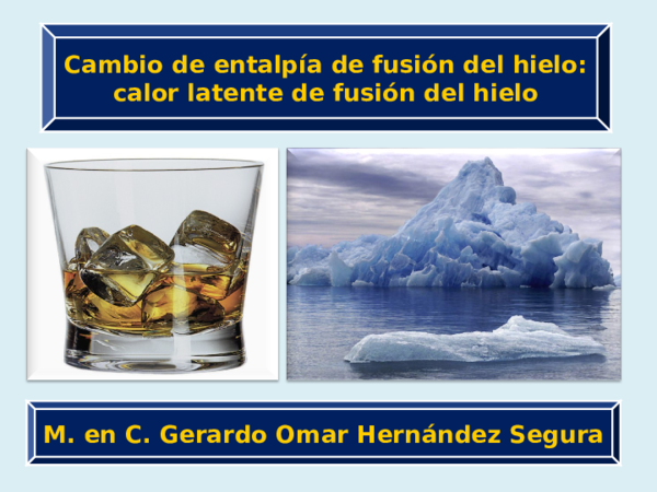 (PDF) Cambio de entalpía de fusión del hielo: calor latente de fusión ...