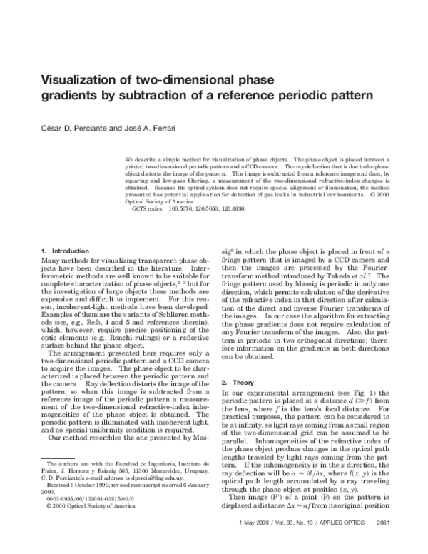 (PDF) Visualization of Two-Dimensional Phase Gradients by Subtraction ...