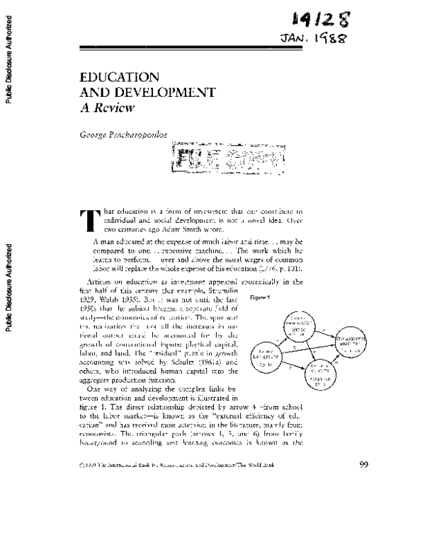 (PDF) Education and development