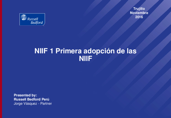 (PDF) NIIF 1 Primera adopción de las NIIF