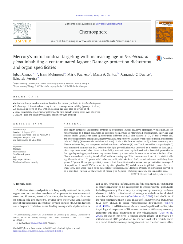 (PDF) Mercury’s mitochondrial targeting with increasing age in ...