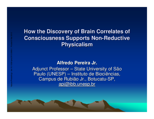 (PDF) How the Discovery of Brain Correlates of Consciousness Supports ...