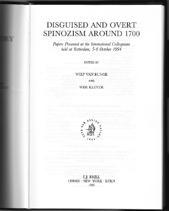 (PDF) Spinoza in Zeeland: the Growth and Suppression of 'Popular ...