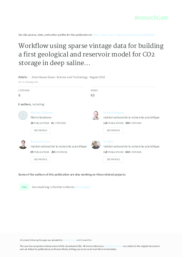 Pdf Workflow Using Sparse Vintage Data For Building A First Geological And Reservoir Model For