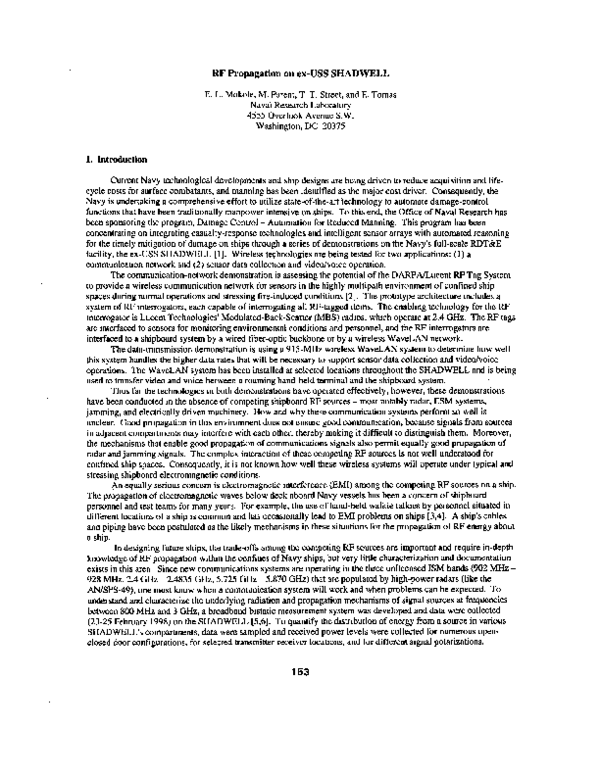(PDF) RF propagation on ex-USS Shadwell