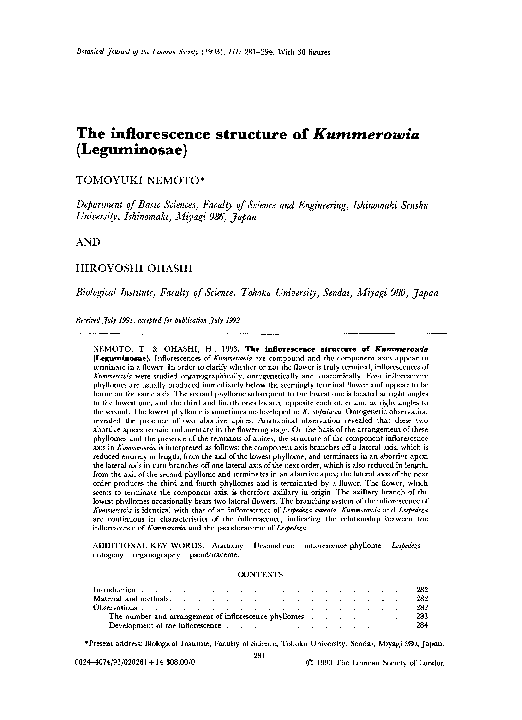(PDF) The inflorescence structure of Kummerowia (Leguminosae)