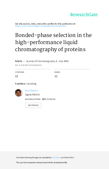 (PDF) Bonded-phase selection in the high-performance liquid ...