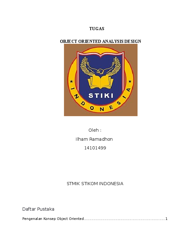 (DOC) TUGAS OBJECT ORIENTED ANALYSIS DESIGN