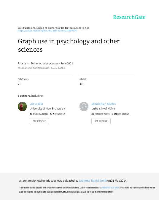 (PDF) Graph use in psychology and other sciences