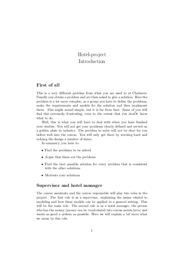 (PDF) Hotel-project Introduction First of all
