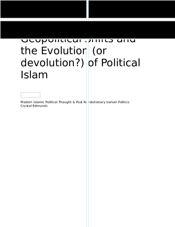 (DOC) Geopolitical Shifts and the Evolution (or Devolution?) of ...