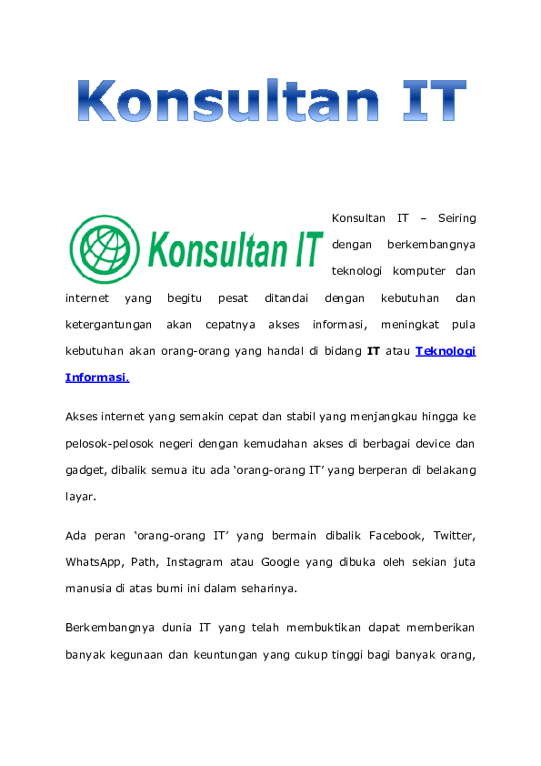 (PDF) Konsultan IT