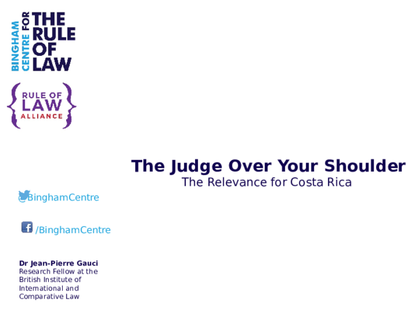 (PPT) The Judge Over Your Shoulder: Relevance for Costa Rica
