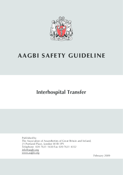 (PDF) AAGBI SAFETY GUIDELINE