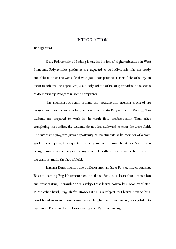(DOC) INTRODUCTION Background