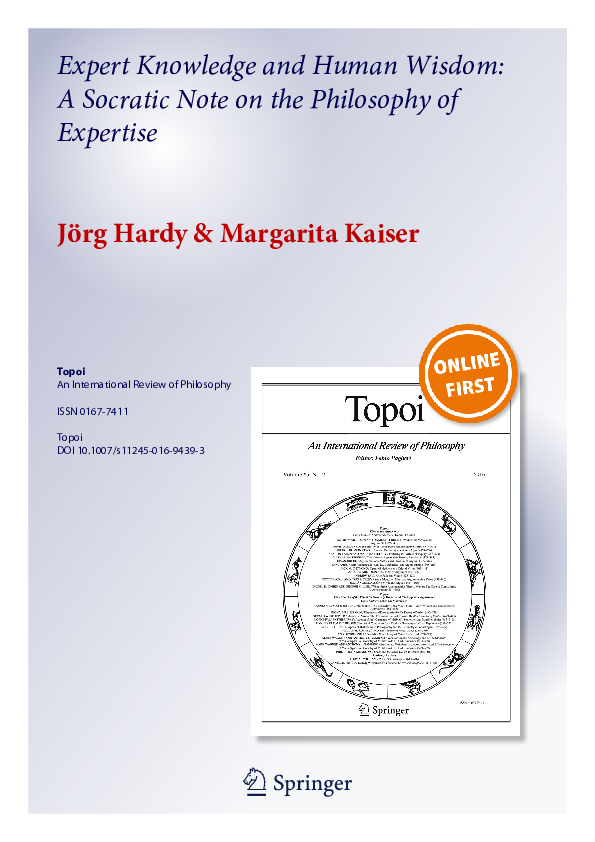 (PDF) Expert Knowledge and Human Wisdom: A Socratic Note on the ...