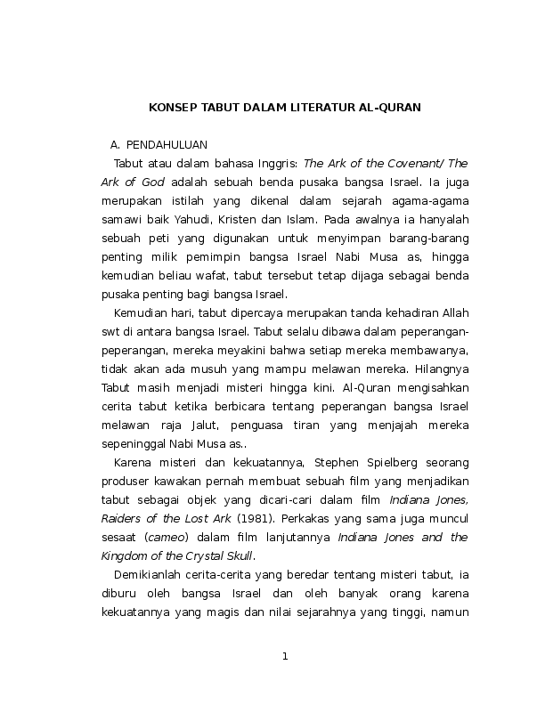 (DOC) TABUT DALAM LITERATUR AL-QURAN
