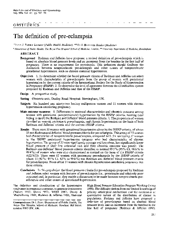 (PDF) The definition of pre-eclampsia | Andrew Shennan - Academia.edu