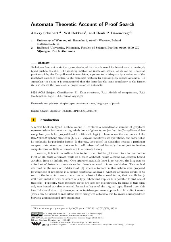 Pdf Automata Theoretic Account Of Proof Search