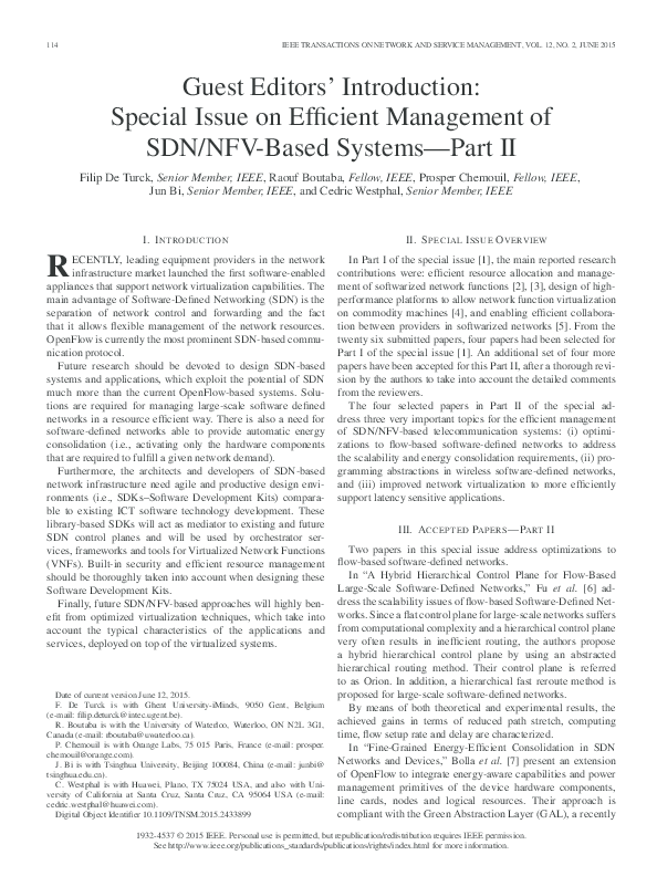 Guest Editors Introduction Special Issue On Efficient Management Of