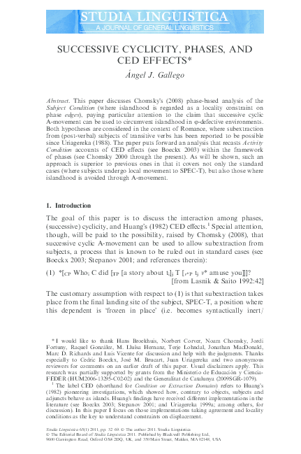(PDF) Successive cyclicity, phases, and CED effects*