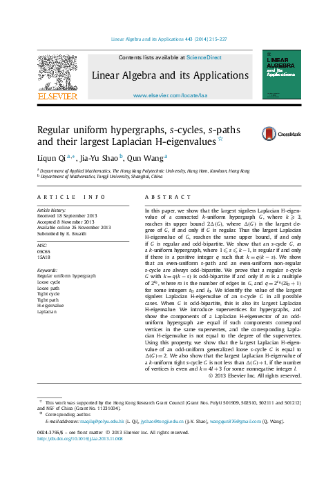 (PDF) Numerical multilinear algebra and its applications