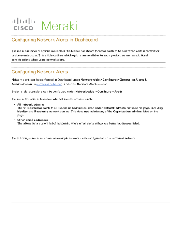 meraki dashboard user guide