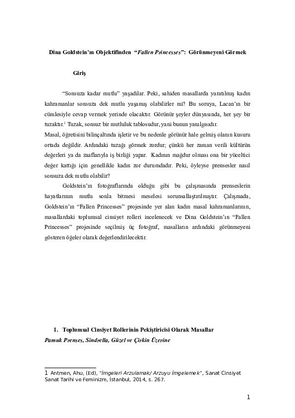 (DOC) Dina Goldstein'ın Objektifinden " Fallen Princesses ...