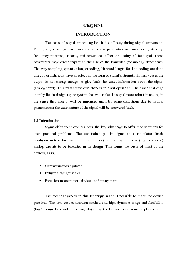 Doc Delta Sigma Modulation Architecture