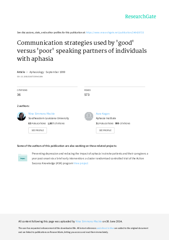 (PDF) Communication strategies used by'good'versus' poor'speaking ...