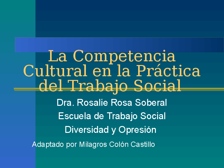 (PPT) Competencia cultural y trabajo social3 1