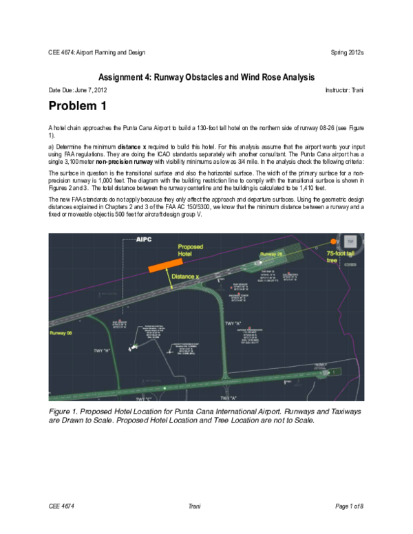(PDF) Assignment 4: Runway Obstacles and Wind Rose Analysis Problem 1