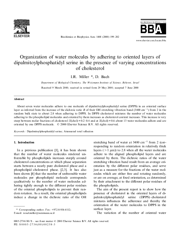 (PDF) Organization of water molecules by adhering to oriented layers of ...