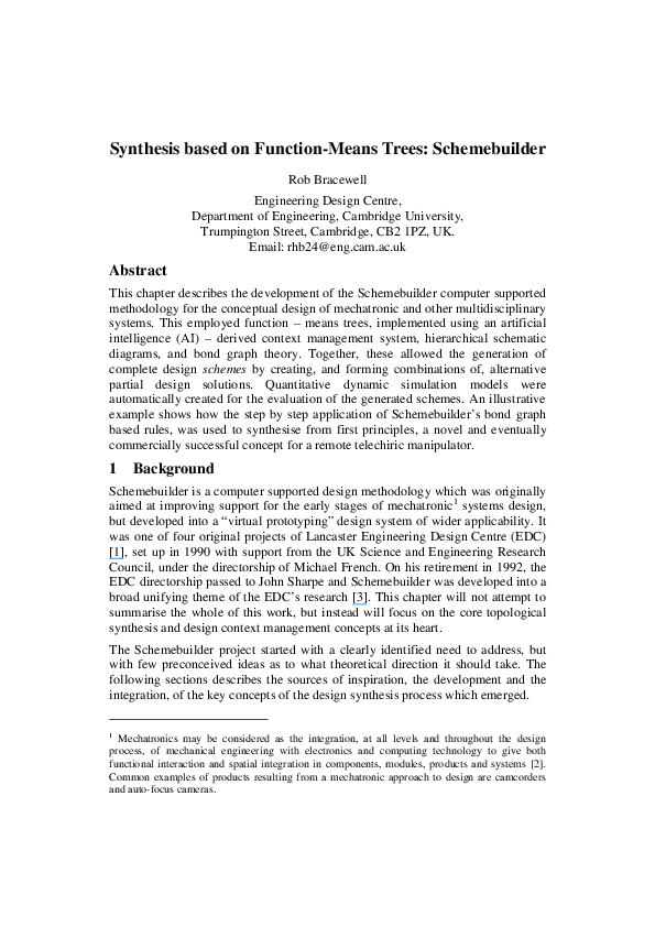 (PDF) Synthesis based on function-means trees: Schemebuilder