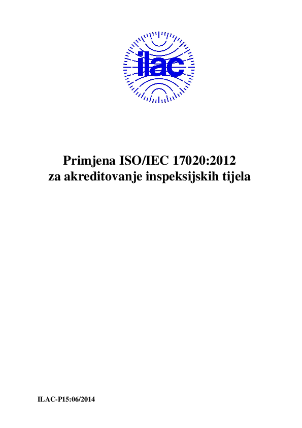(PDF) Primjena ISO/IEC 17020:2012 za akreditovanje inspeksijskih tijela