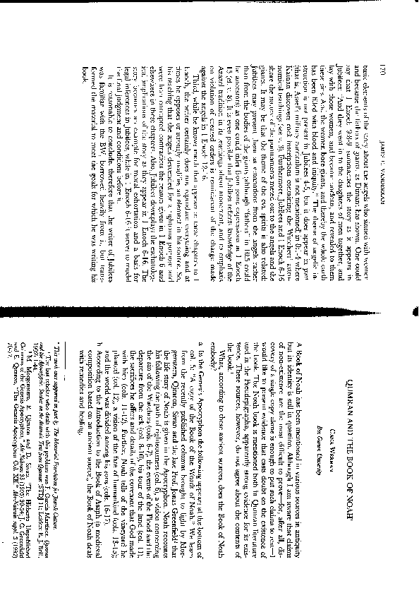 (PDF) C. Werman 1999: “Qumran and the Book of Noah,” in: E. G. Chazon ...