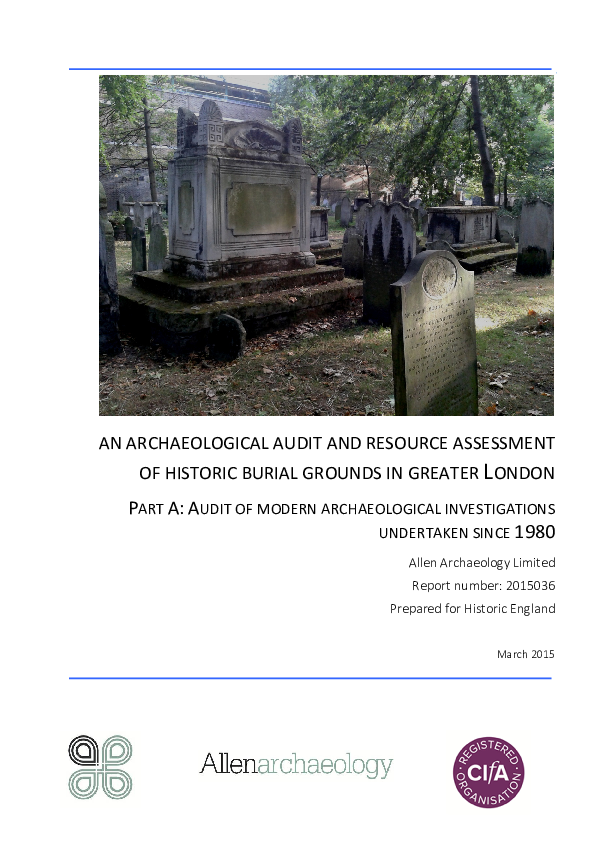 (PDF) An Archaeological Audit and Resource Assessment of Historic ...