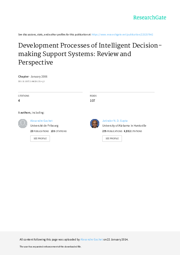 (PDF) Development Processes of Intelligent Decision-making Support ...