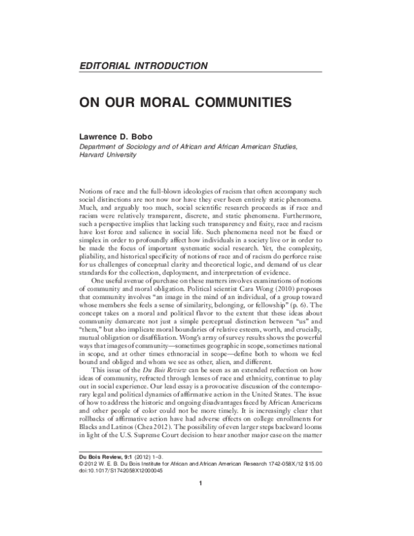 (PDF) On Our Moral Communities