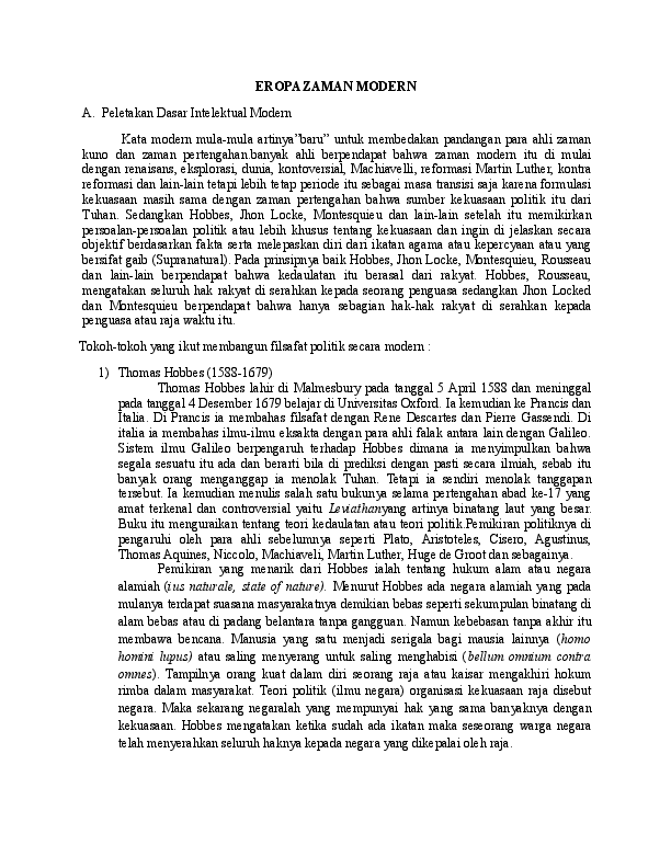 (DOC) EROPA ZAMAN MODERN