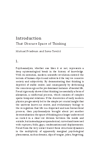 (PDF) That Obscure Space of Thinking