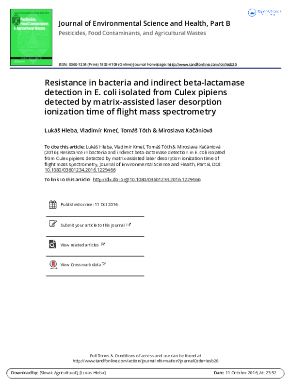 (PDF) Resistance in bacteria and indirect beta-lactamase detection in E. coli isolated from ...