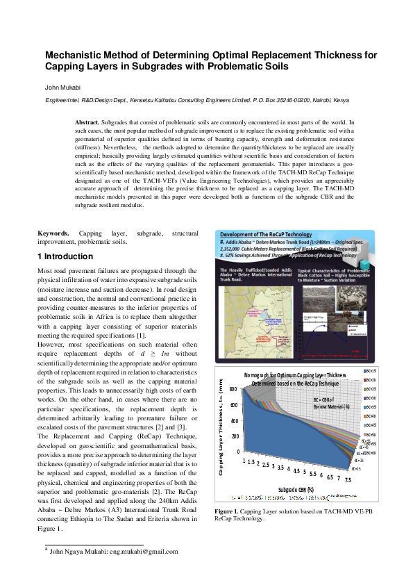 (PDF) Mechanistic Method of Determining Optimal Replacement Thickness ...
